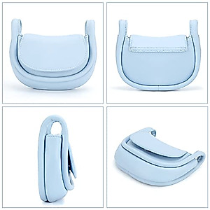 CECILE Designer Shoulder Handbags for Women, Mini Crossbody Purse Bag, Small Trendy Clutches wth 2 Straps (Blue)