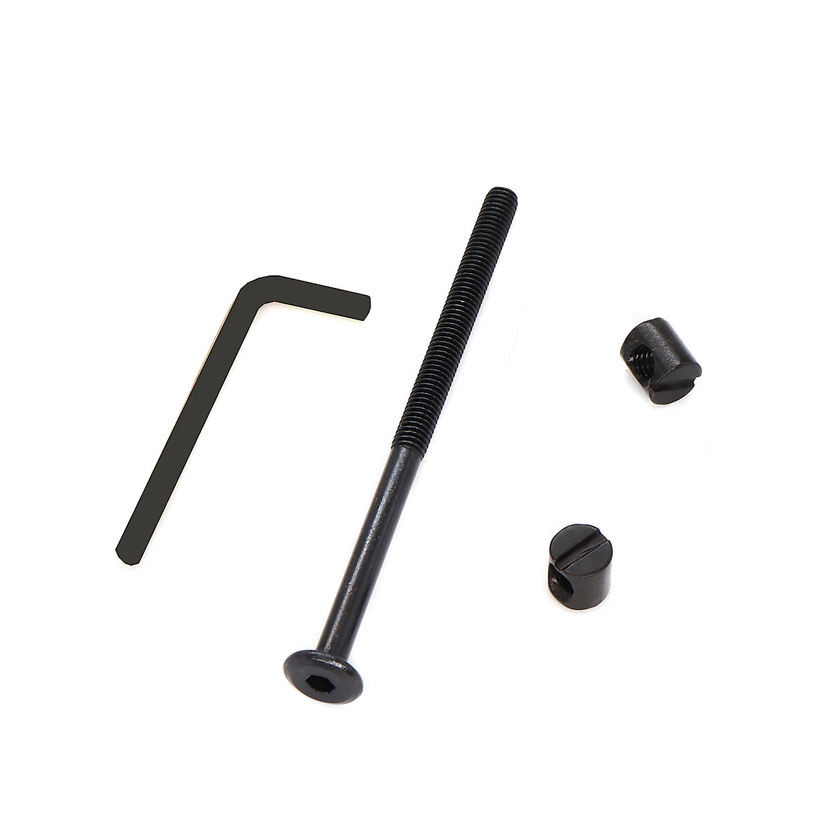 binifiMux M6 x 100mm Bunk Bed Bolts,IKEA Bedframe Bolts, IKEA Headboard Bolts, Bed Bolt M6 Barrel Nut, Black Bolts for IKEA Chairs, Pack of 10