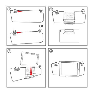 Hikig Visor Tablet Mount for 7-11 Inch Tablets, iPad 6/5/4/3/2/1, iPad Mini 5/4/3/2/1, iPad Air 3/2/1, Kindle, Android Tablets - Black