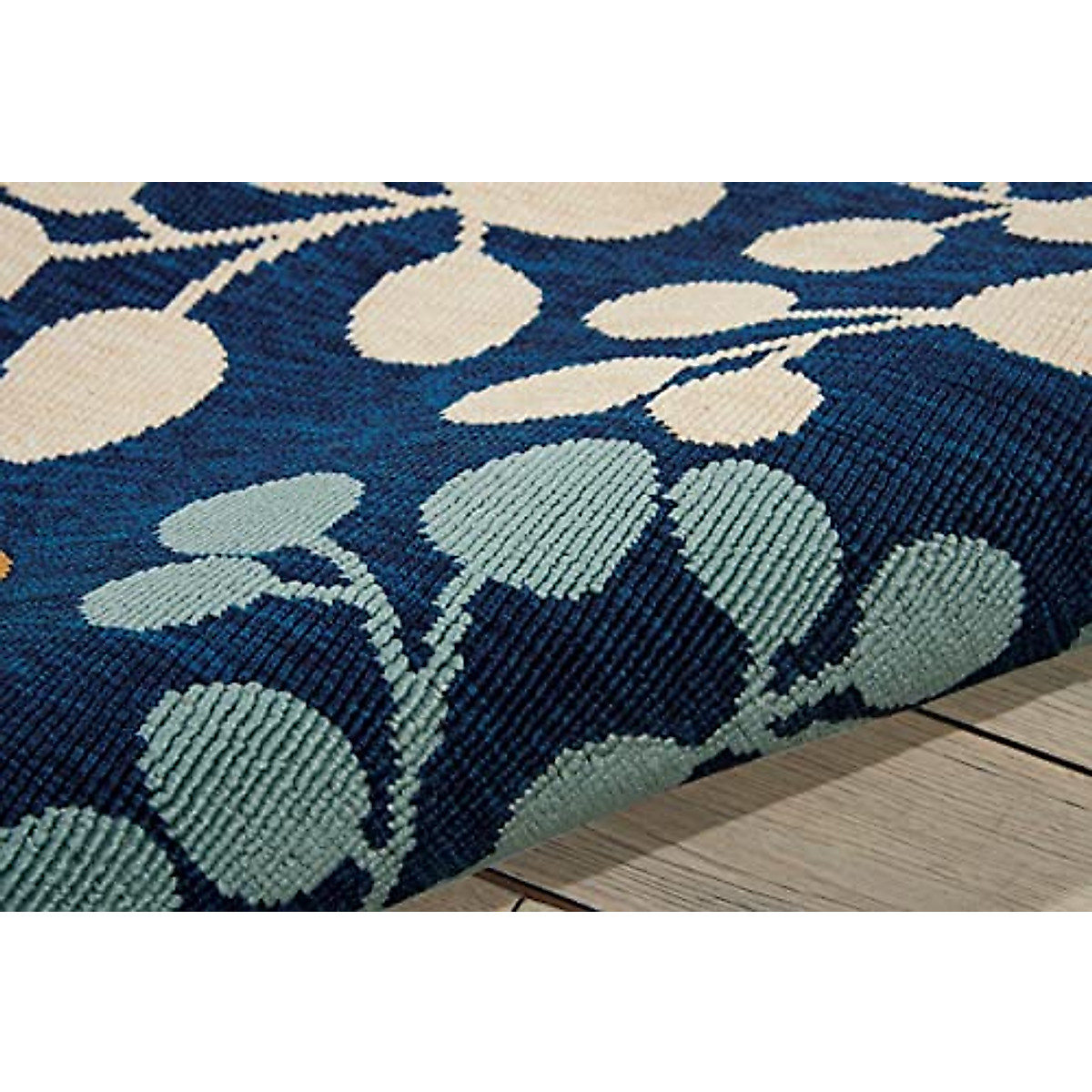 Nourison Caribbean Contemporary Navy 2'6" x 4' Area -Rug, Easy -Cleaning, Non Shedding, Bed Room, Living Room, Dining Room, Kitchen (2x4)