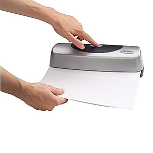 Swingline Electric 3 Hole Punch, Desktop Hole Puncher 3 Ring, Home Office Supplies, Portable Desk Accessories, 15 Sheet Paper Capacity, Office Paper Punch, Silver and Black (74515)