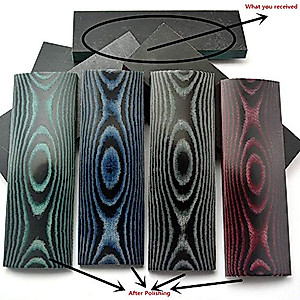 Aibote Micarta Knife Handle Material Slabs Knives Custom DIY Tool for Knife Making Blanks Blades (1pc(Black Red), 160X50X10MM)