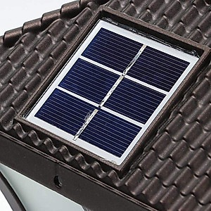 HSCW Solar Street Light Home Landscape Garden Lawn Led Street Light Outdoor Waterproof Wall Lamp Post Head Lamp Solar Light IP55 Rainproof and Rustproof Landscape Decorative Lighting (Size : 47CM)