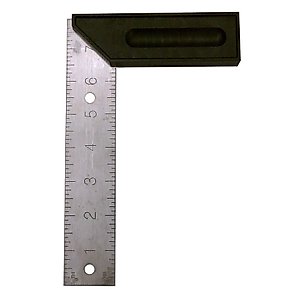 Johnson Level & Tool 450 Try & Mitre Square – Structo-Cast Handle, 8", Silver, 1 Square