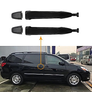 Gledewen Sliding Door Handles Exterior, Compatible with 2004-2010 Toyota Sienna, Rear Outside Left Driver & Right Passenger Side | Replace# 6921308020, 6922708040, 82496 Outer Handle
