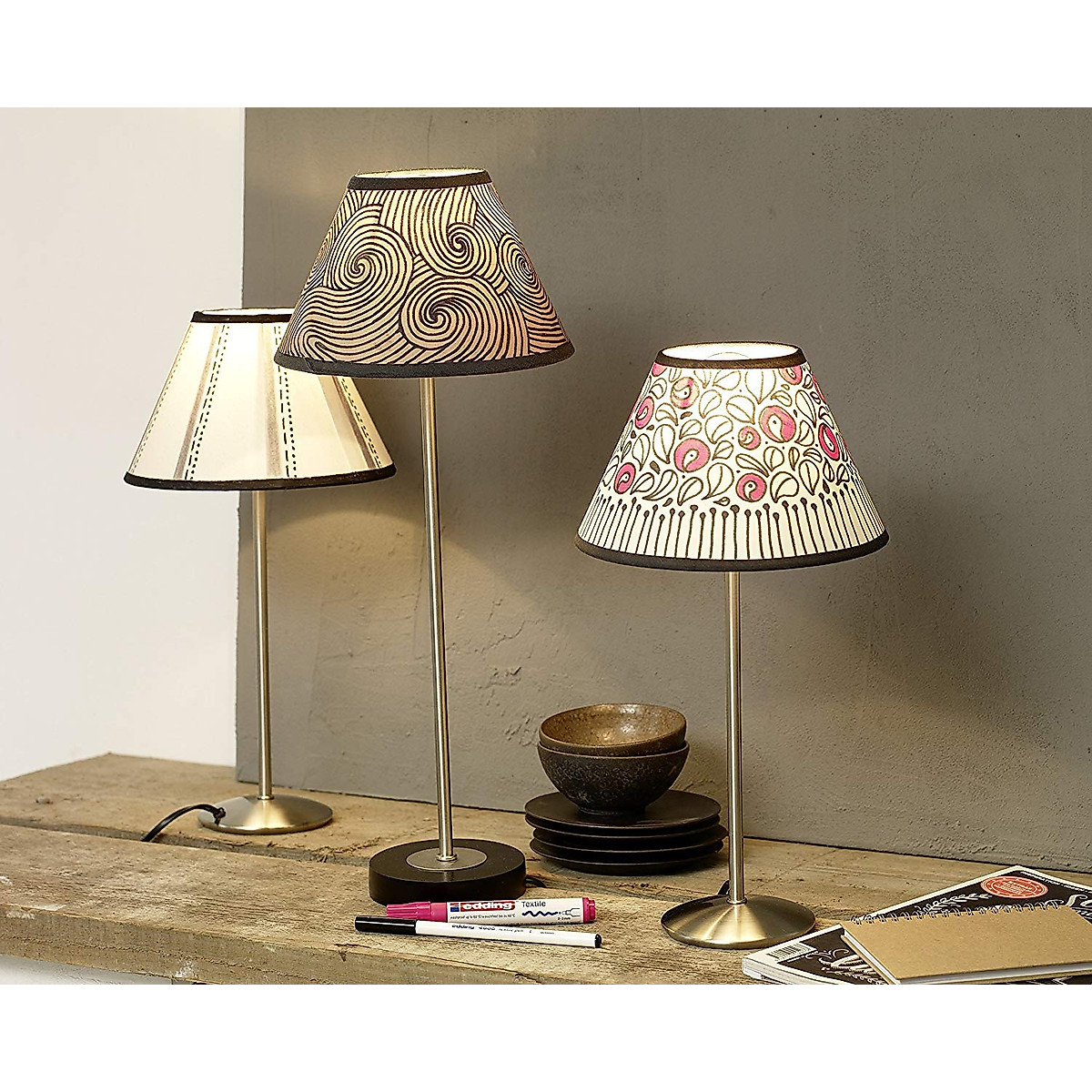 edding 4600 Textile Pen Bullet Tip Pack of 10 - Assorted, black (AMAKIT577-41028ED)