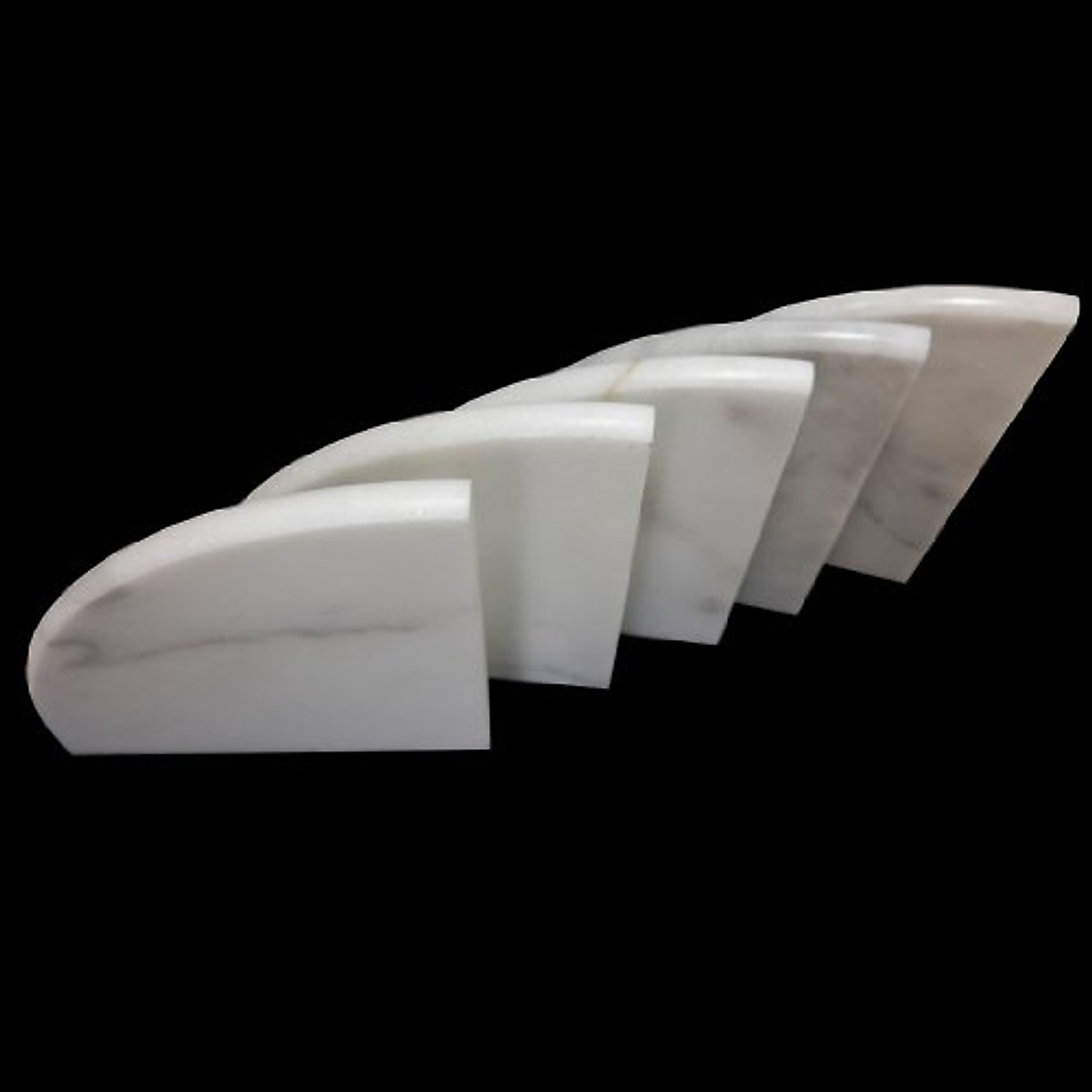 White Carara (Millas White) Marble Both Side Polished Bathroom Corner Shelf 9''x9''