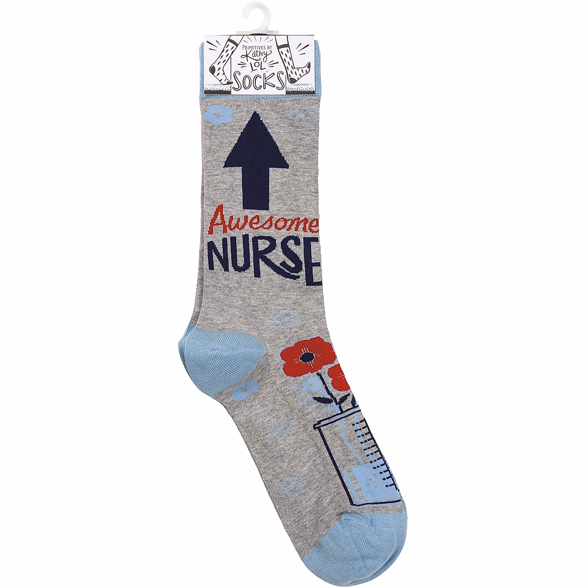 Primitives by Kathy LOL Made You Smile Silly Socks, Awesome Nurse