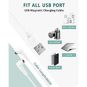 Bicmice Fast Magnetic Charger Cord for Rose and Most Magnetic Massagers DC Charging Cable with 2-Magnet Connector