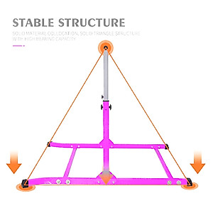 Athletic Bar Expandable Horizontal Standard Kip Bar with Free Removable Foam Padded Bar Pad for Training, Gymnastics Pink