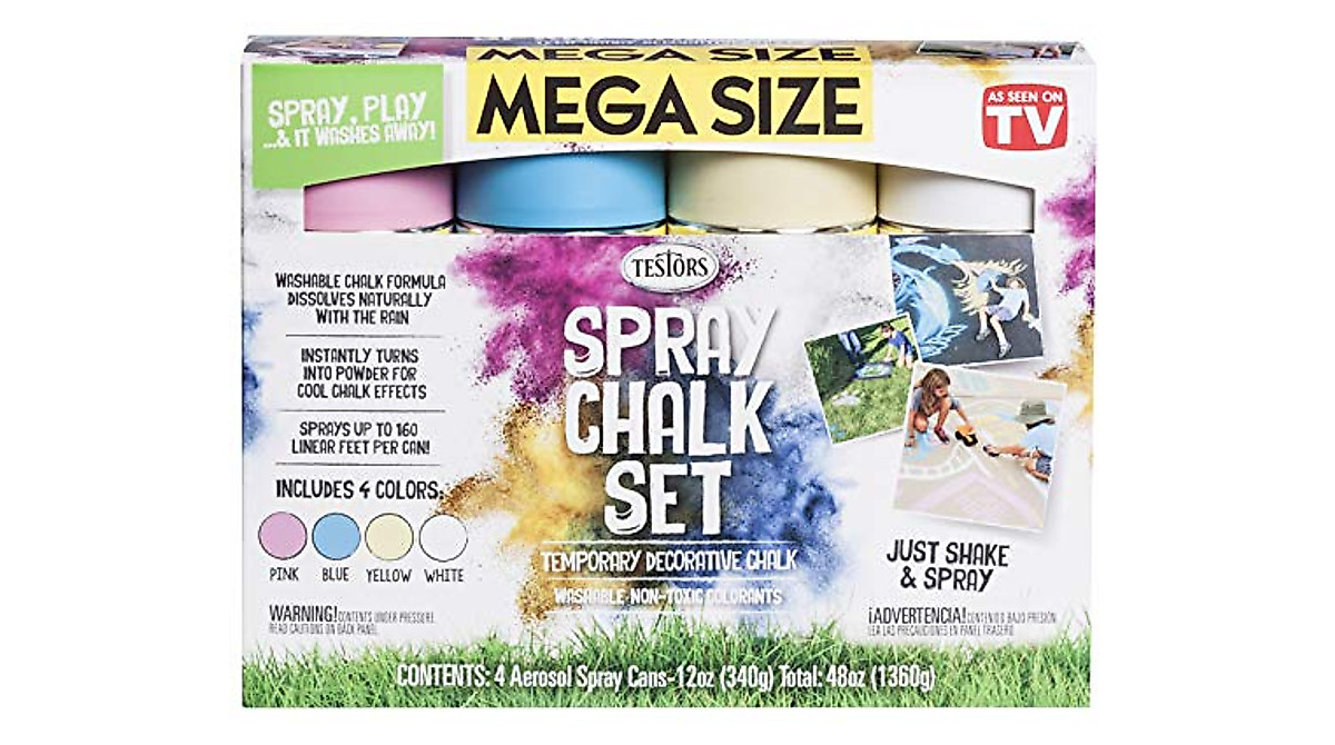 Testors Spray Chalk - Create Colorful Designs Anywhere