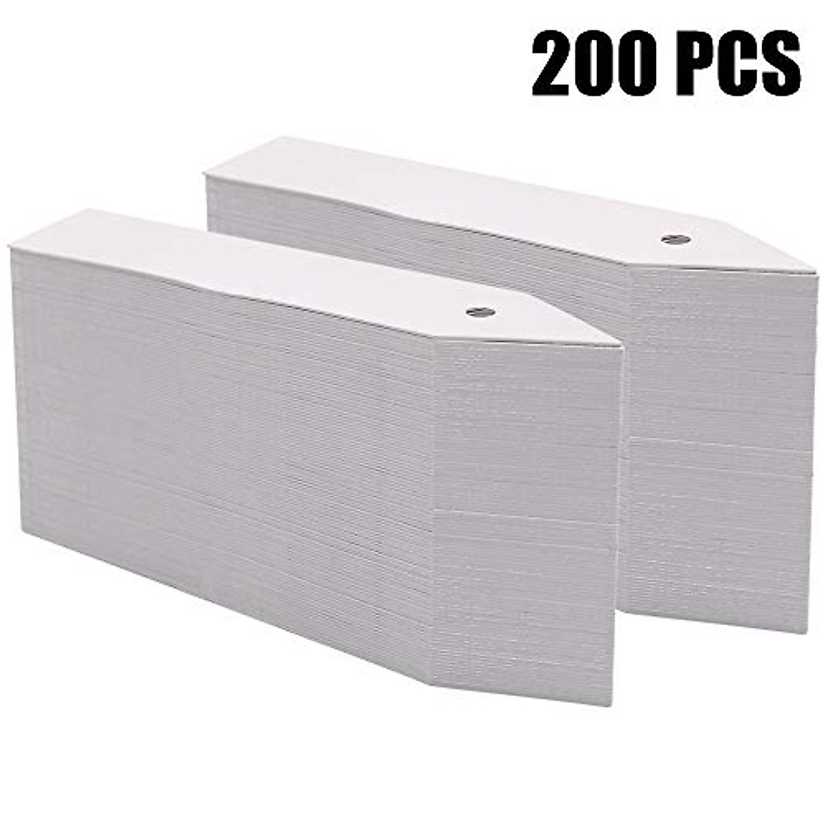 KINGLAKE 200 Pcs Plastic Plant Nursery Garden Labels Garden Stake Tags Grayish White 4 inch