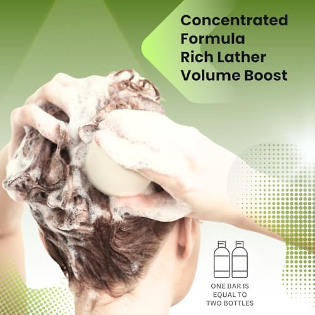 SpiraLeaf Shampoo & Shave Bar, Essential Oils, Limited Ingredients, Concentrated Formula, USA Made (Evergreen)