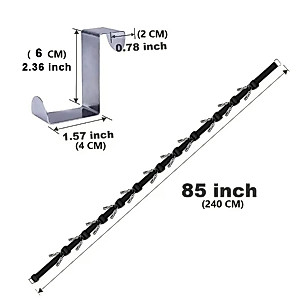 ROTOPATA Over the Door Cap Organizer, Hat Rack for Door Hold up to 20 Baseball Cap, Over Door Adjustable Hat Storage Straps with 20 Clip (Black)