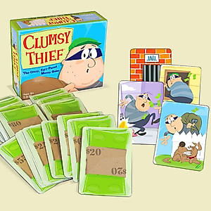 Melon Rind Clumsy Thief Money Math Game for Kids Ages 8+, Fun Educational Family Math Game, Kid's Learning Game for Confidence Building, Math Card Game for 3-6 Players Adding to 100