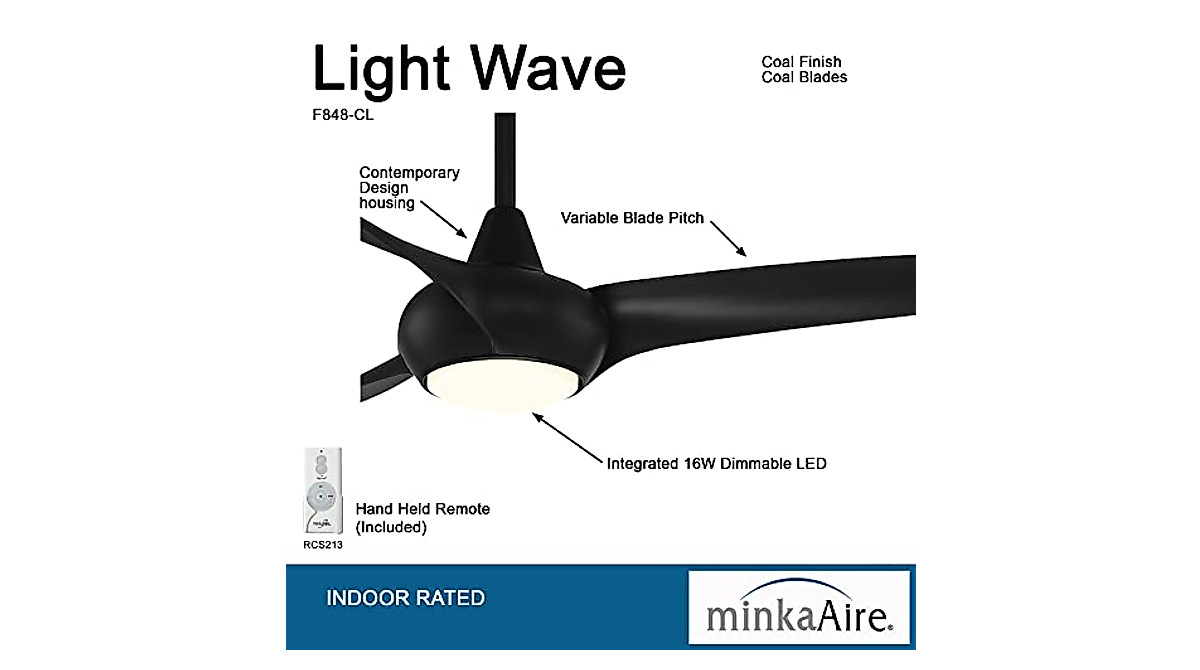 MINKA-AIRE Light Wave Ceiling Fan with LED & Remote
