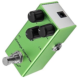Yootones Mini Electric Guitar Effects Pedal Metal Shell DC 9V Adapter Powered True Bypass for Multi Electric Guitar Kit (Vintage Overdrive)