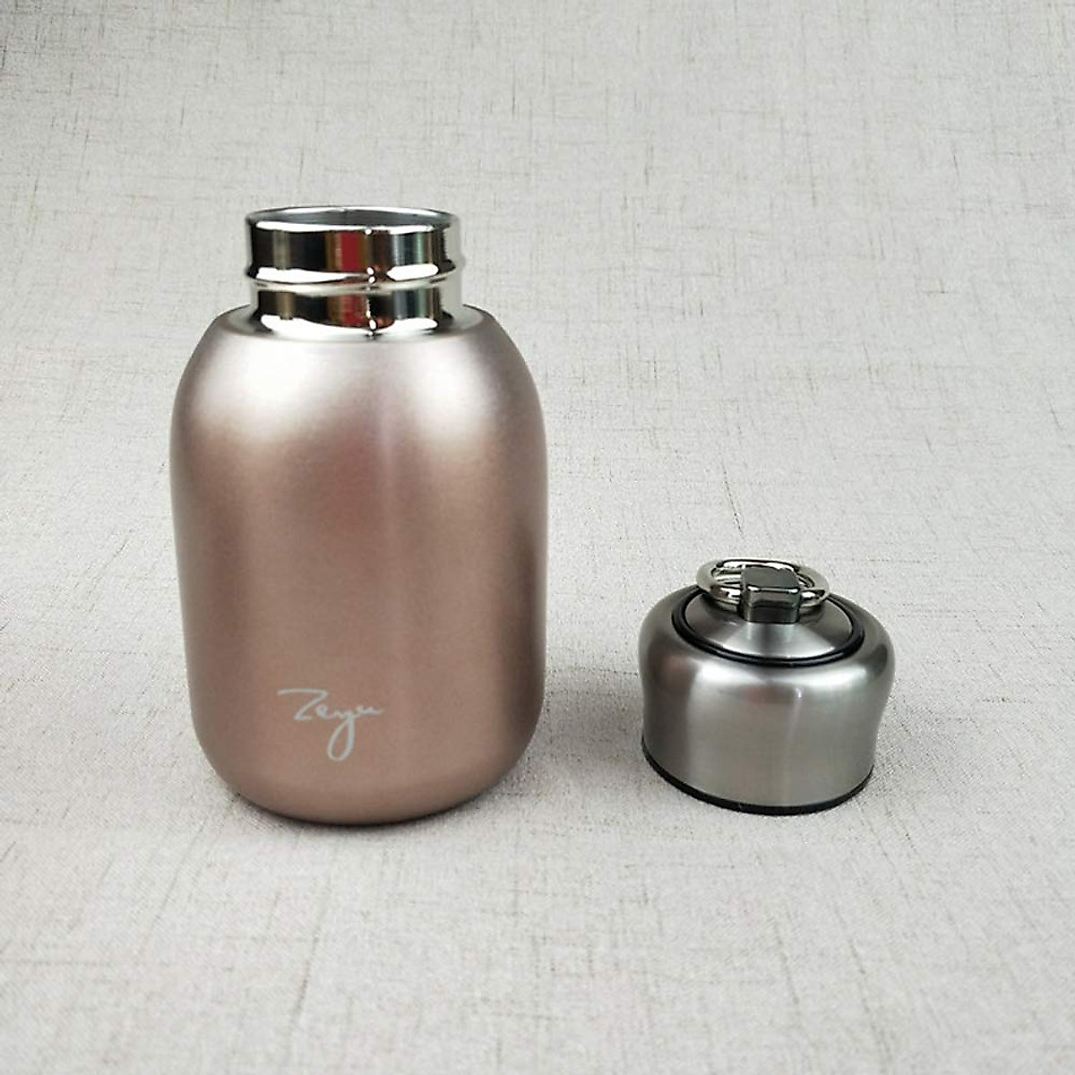 10.15oz/300ML Mini Thermal Mug Leak Proof Vacuum Flasks Travel Thermos Stainless Steel Drink Water Bottle Thermos Cups for Indoor and Outdoor (Gold)