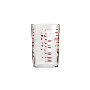 Anchor Hocking Glass Measuring Cup, 4 Pieces, Set Includes 5 oz, 1-cup, 2-cup, 4-cup