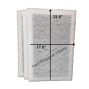 Fast-Shipped-Filters 3 Pack 20 x 20 x 1 Micro Power Guard Air Cleaner Replacement Filter Pads White (Actual filter size is 18.5 x 17.5)