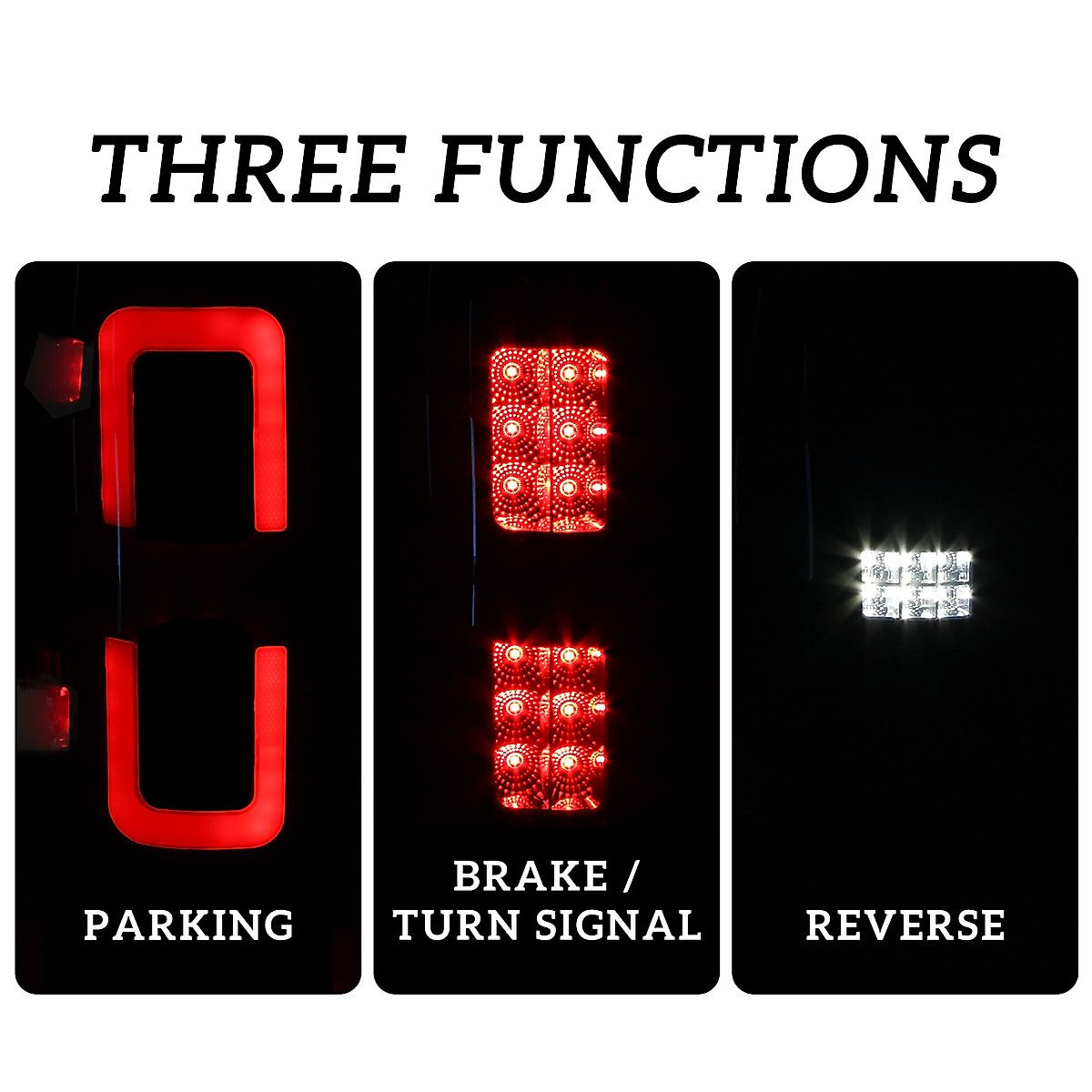 KEWISAUTO LED Tail Lights for Ford F150 09-14, New Upgrade Black Full LED Rear Brake Stop Light Reverse Lights Taillights for Ford F-150 2009-2014 Accessories (2PCS, Passenger & Driver Side)