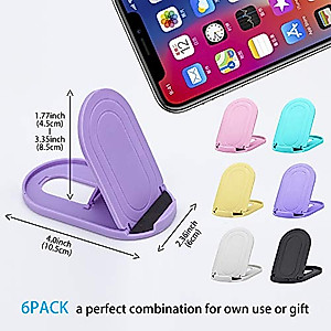 Adjustable Cell Phone Stand Foldable - 12Pcs Desktop Cell Phone Holder Foldable Phone Stand for iPad Mini Stand Multi Angle iPhone Stand for Desk Accessories - Universal Tablet Stand Samsung iPhone