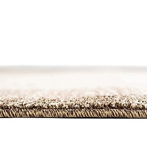 Unique Loom Del Mar Collection Area Rug - Sarah (2' 7" x 10' Runner, Dark Beige/ Brown)