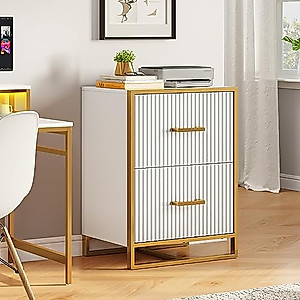 YITAHOME 2 Drawer File Cabinet, Large Lateral Filing Cabinet for Home Office, White