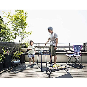 Hikeman Folding Campfire Grill Heavy Duty Camping Cooking Grate Over Fire Pit,Portable Outdoor Camp Grill Rack for Picnic BBQ Frying (55cm x 30cm)