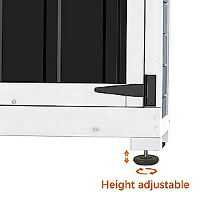 GDLF Outdoor Storage Cabinet Wood & Metal Garden Shed with Waterproof Roof and Sturdy Lockable Doors 66"