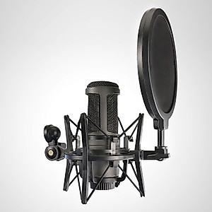 AT2020 Shock Mount with Pop Filter, Windscreen and Shockmount to Reduce Vibration Noise for AT2020USB+ Condenser Mic by YOUSHARES
