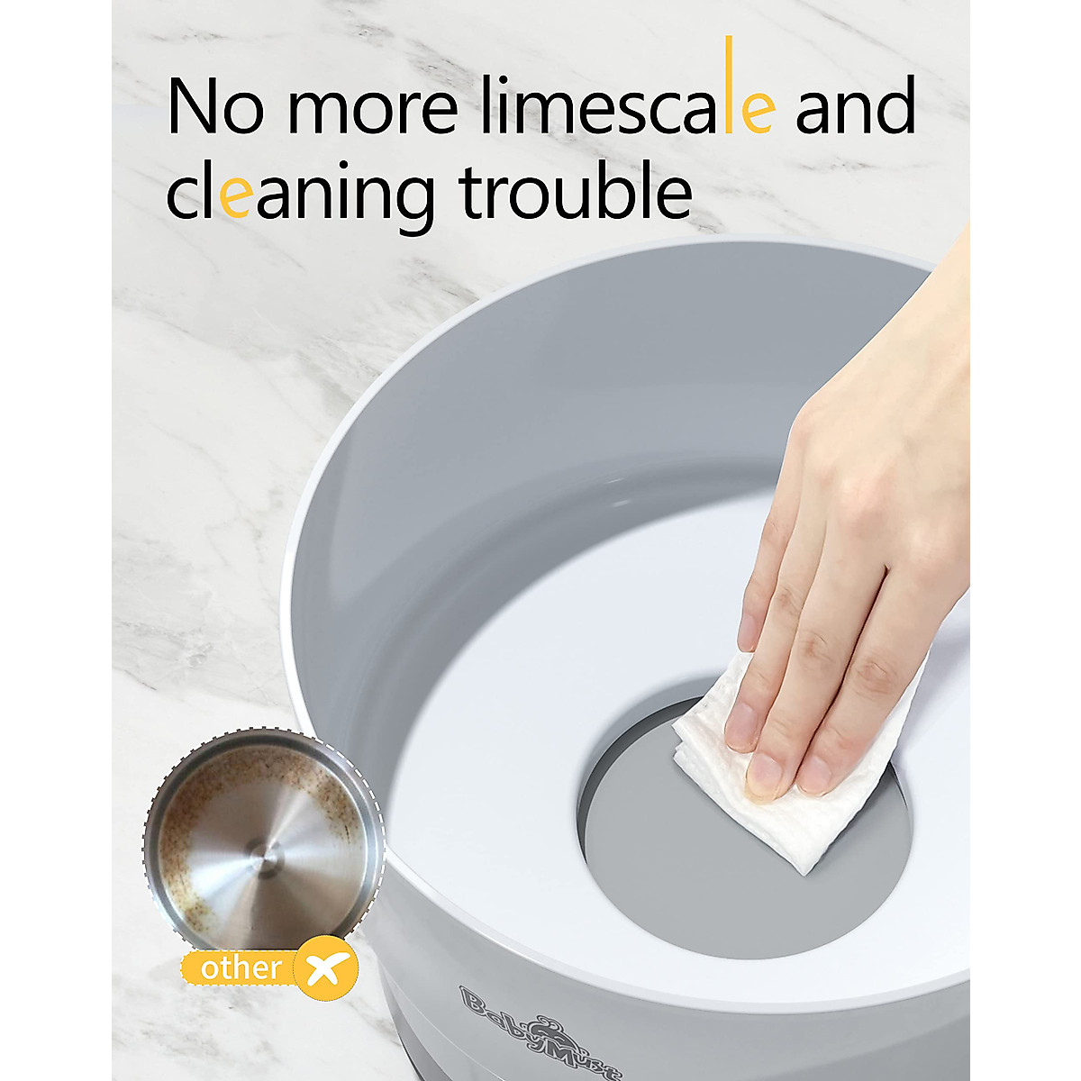 Bottle Sterilizer, Baby Bottle Sterilizer, Electric Steam Bottle Sanitizer for Baby Bottles, Pacifiers, Nipples, Teethers, Breast Pump Accessories, One Button Control, Easy BPA-Free Bottle Cleaner