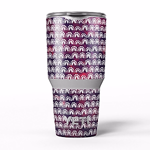 Design Skinz Red and Blue Cloud Mix with White Semi-Circles - Skin Decal Vinyl Wrap Kit Compatible with The Yeti Rambler Cooler Tumbler Cups