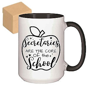 Humorous Gift Supportive Gift For School Secretaries, For Mother's Day - Show Your Support For Office Admin On 11oz 15oz Inner Color Accent Mug