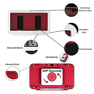 Shower Phone Holder Waterproof - Anti Fog High Sensitivity Touch Screen, 360°Rotation Wall Mount Shower Case for Phone for Bathroom Wall Mirror Bathtub Kitchen, Compatible with Under 7 Inch(Black)