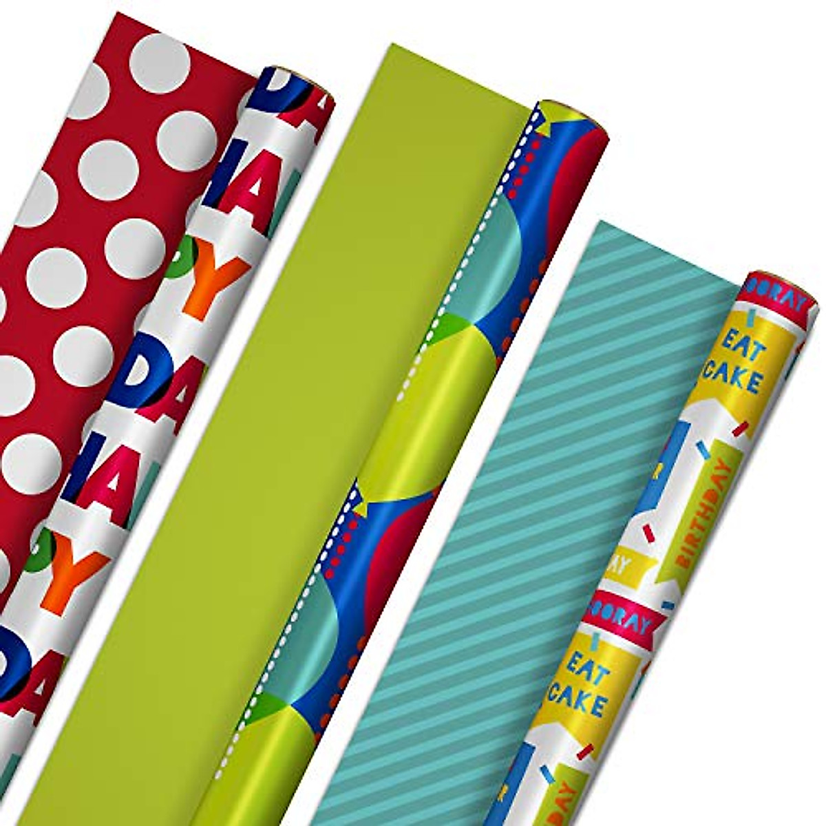 Hallmark Reversible Birthday Wrapping Paper Bundle (75 sq ft)