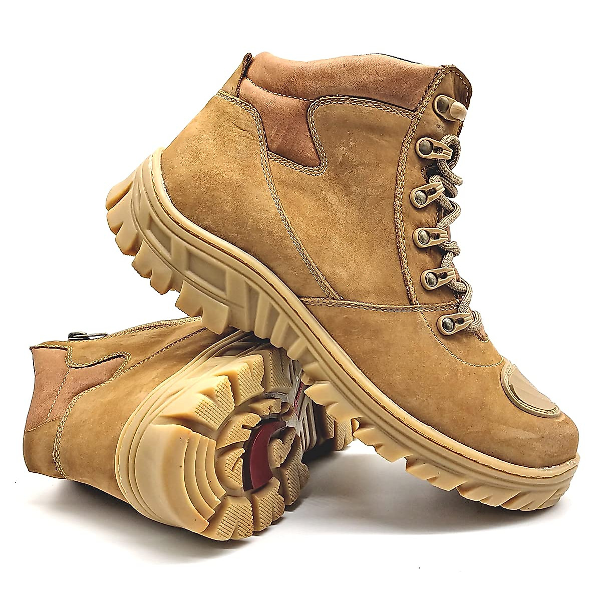 Zalupe Hiking Boots for Men's and Women's Desert Sand Military Genuine Leather Rider Army