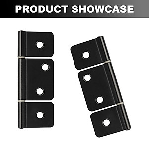 Three Leaf Non-Mortised Hinge for Mobile Home & RV Interior 8 Packa Black Door Hinges with Screws
