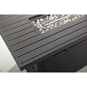Hanie Design Parkside Gas Fire Table,Black