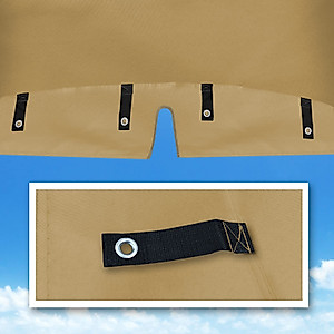 BenefitUSA Canopy Only Patio Outdoor 76"x51" Seat Furniture Swing Canopy Porch Top Replacement Cover with Bungee Cords (Beige)