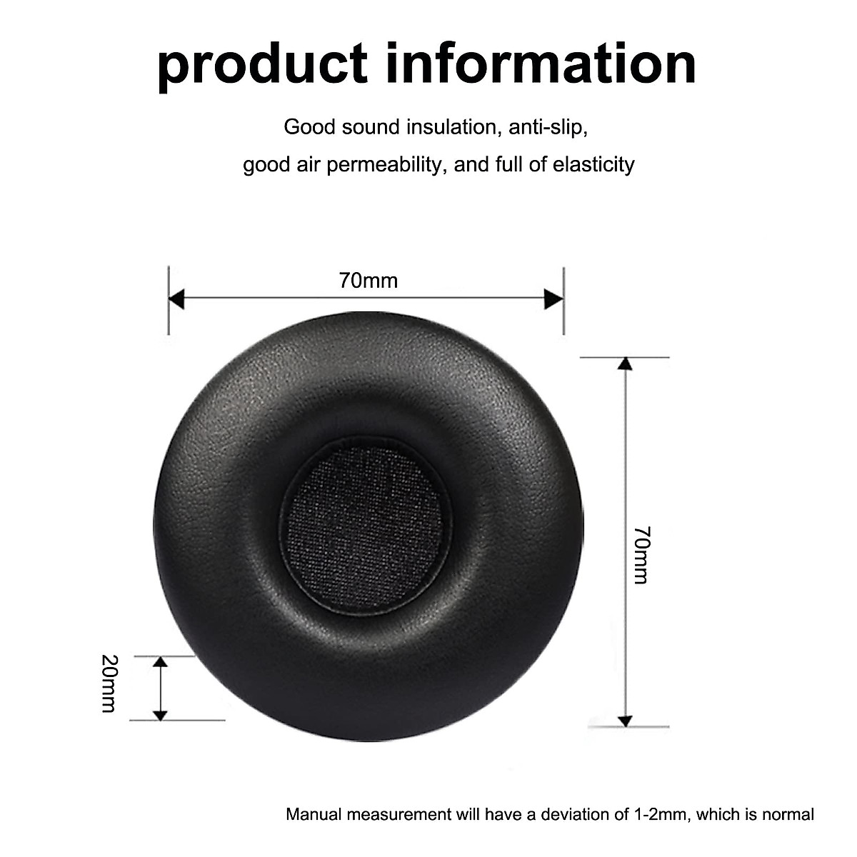 Replacement Earpads Ear Pads Ear Cushion Cover Compatible with JBL Synchros E40BT E40 T450 Headphones (Black)