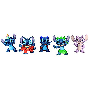 Disney’s Lilo & Stitch Collectible Stitch Figure Set, 5-pieces, by Just Play , Blue