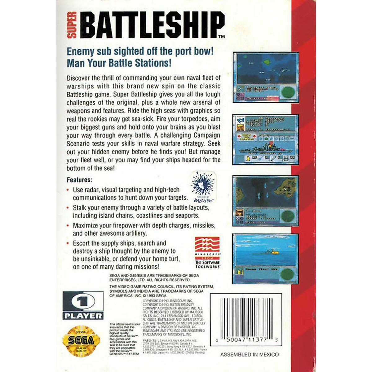 Super Battleship - Sega Genesis