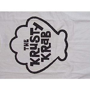 Bioworld The White Krusty Krab Logo Long Sleeve Tee- M