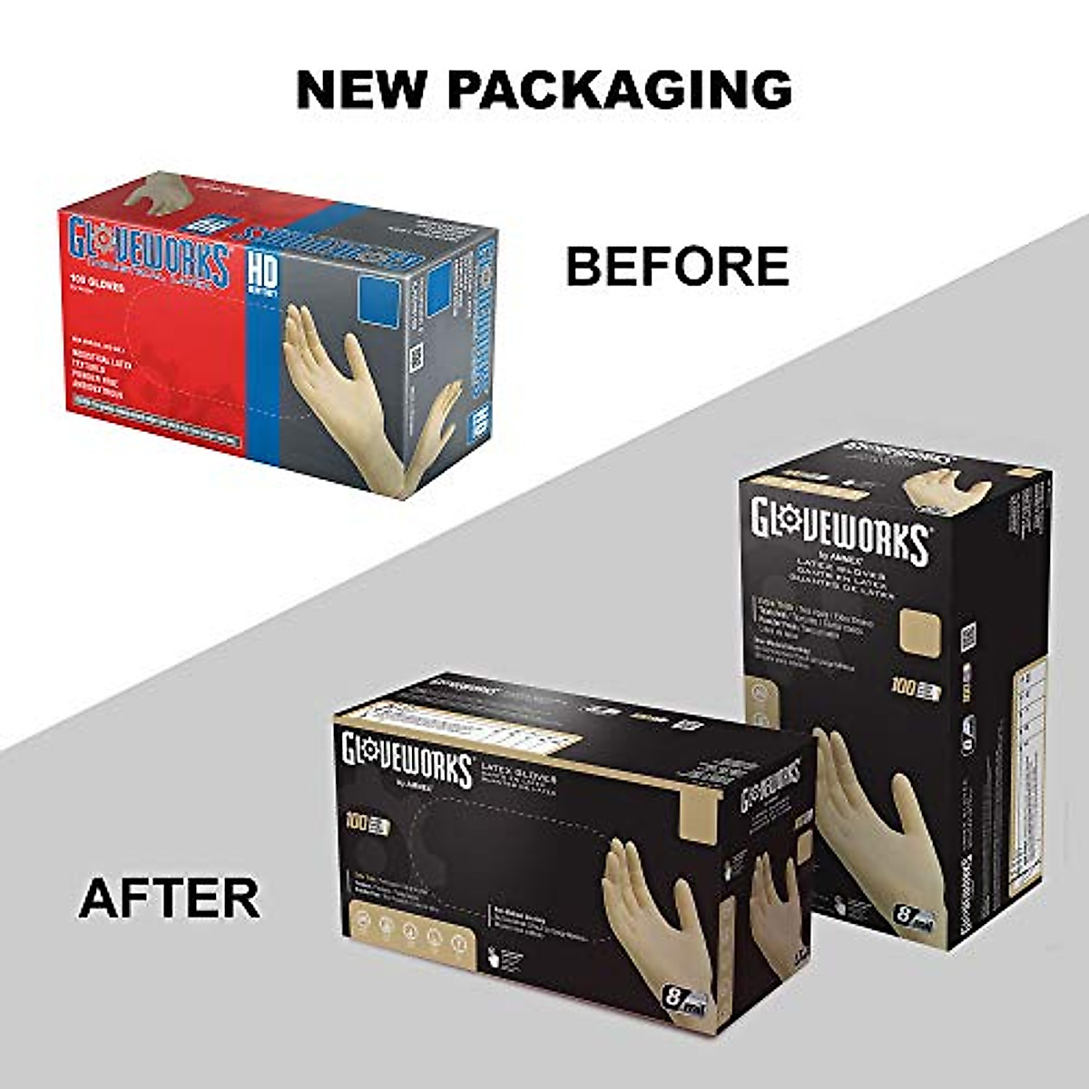 GLOVEWORKS unisex adult 100 Gloves, Beige, Small Pack of US