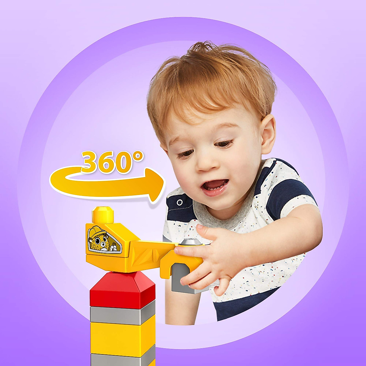 Mega Bloks Peek A Blocks Construction Site, Building Toys for Toddlers (30 Pieces)