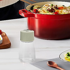 Terrarium Glass Spices Jars 4pcs Barbecue Salt Pepper Sugar Shaker Container Seasoning Shakers Bottles Refillable Bottle Dispenser for Camping Travel Home Glass Containers