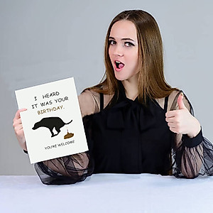 Dapofajo Funny Birthday Card from Dog, Gag Dog Owner Birthday Card, Happy Birthday Card from Dog, I Heard It Was Your Birthday ……