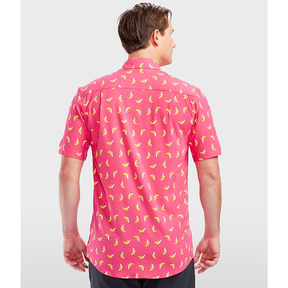 Tipsy Elves Men's Vacation Pink Banana Hawaiian Shirt Size XX-Large