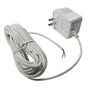 HQRP C Wire Adapter 24V AC Transformer Compatible with Ecobee Nest Honeywell Emerson Ecobee4 Smart WiFi Thermostat, 25ft Cable, White, ETL Listed